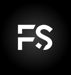 Initial letter fs logo design template creative Vector Image