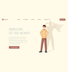 Super employee landing page template best Vector Image