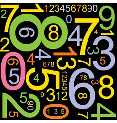 Number one made from colorful numbers Royalty Free Vector