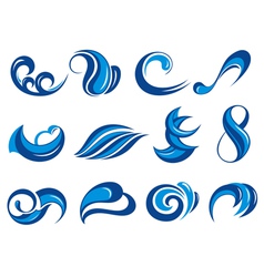 Blue Water Waves Royalty Free Vector Image - VectorStock