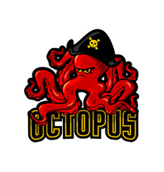 Octopus the bandit Royalty Free Vector Image - VectorStock