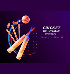 Abstract cricket sport from Royalty Free Vector Image