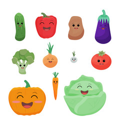 Cute vegetable cartoon Royalty Free Vector Image