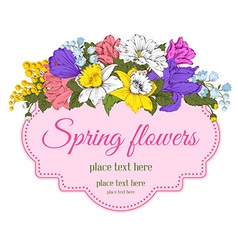 Background with lilies of valley flowers Vector Image