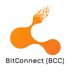 Bitconnect bcc crypto coin Royalty Free Vector Image