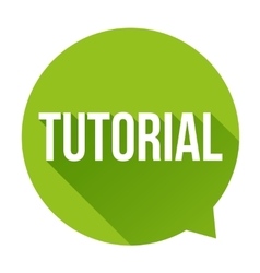 Tutorial sign speech bubble Royalty Free Vector Image