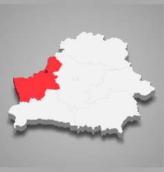 3d map region russia Royalty Free Vector Image