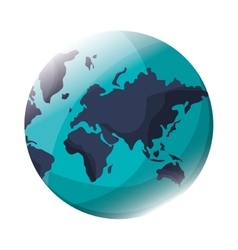 Simple earth globe over Royalty Free Vector Image