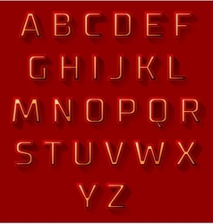 Flat font with shadow effect Royalty Free Vector Image