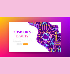 Cosmetics neon label Royalty Free Vector Image