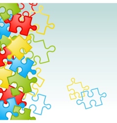 Jigsaw puzzle background banner or frame Vector Image