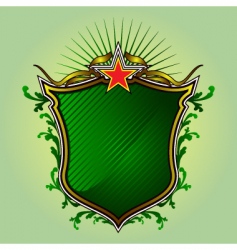 Green shield Royalty Free Vector Image - VectorStock