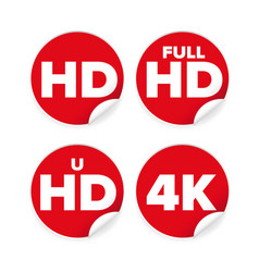 8k ultra hd label high technology led television Vector Image