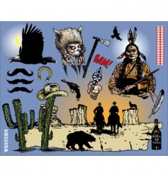 Western design elements Royalty Free Vector Image