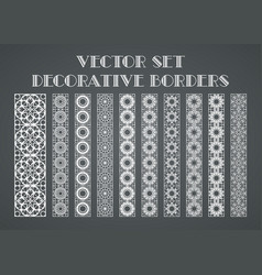 Vintage border ornament set Royalty Free Vector Image