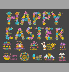 Feliz pascua spanish easter greeting flower card Vector Image