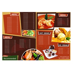 Fast food menu with price list Royalty Free Vector Image