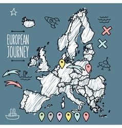 Black and white map germany Royalty Free Vector Image