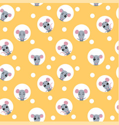 Cute rat cartoon hug character white Royalty Free Vector