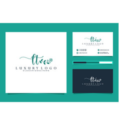 Letter lt signature logo template Royalty Free Vector Image