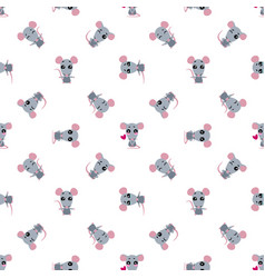 Cute rat cartoon hug character white Royalty Free Vector