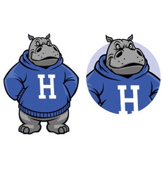 Hippo mascot Royalty Free Vector Image - VectorStock