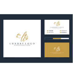 Letter lt signature logo template Royalty Free Vector Image