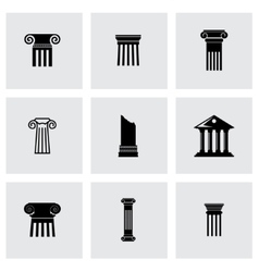 Simple ancient column line icon symbol and sign Vector Image