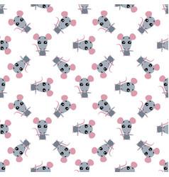 Cute rat cartoon hug character white Royalty Free Vector