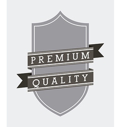 Leaf ribbon shield template blank Royalty Free Vector Image