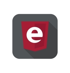 Web development shield sign isolated ampersand Vector Image