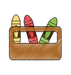 Cute crayons cartoon Royalty Free Vector Image