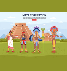 Maya civilization vertical banners Royalty Free Vector Image