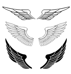 Set wings Royalty Free Vector Image - VectorStock