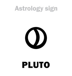 Astrology planet pluto Royalty Free Vector Image
