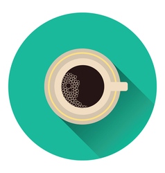 Cup coffee top view Royalty Free Vector Image - VectorStock