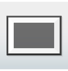 Horizontal poster clips suspended mockup Vector Image