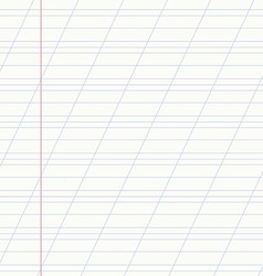 Sheet of notebook and school tools on yellow Vector Image