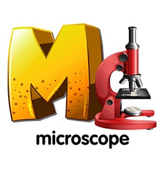 A letter M for microscope Royalty Free Vector Image