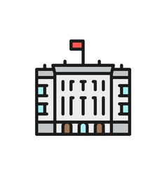 Election infographic us white house isometric Vector Image