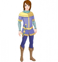 A smiling young prince Royalty Free Vector Image