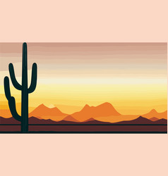 Desert sunset view abstract art background Vector Image