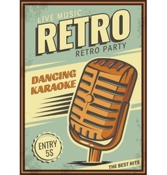 Vintage banner retro party Royalty Free Vector Image