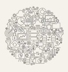 Big data infographics Royalty Free Vector Image