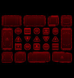 Hud round frames aim control target interface Vector Image