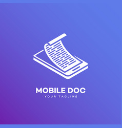 Mobile doc logo Royalty Free Vector Image - VectorStock