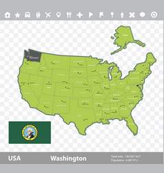State map washington dc Royalty Free Vector Image