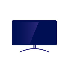 Flat blue television set Royalty Free Vector Image