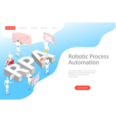Artificial intelligence flat isometric Royalty Free Vector