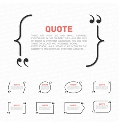 Quotes on a white background Royalty Free Vector Image